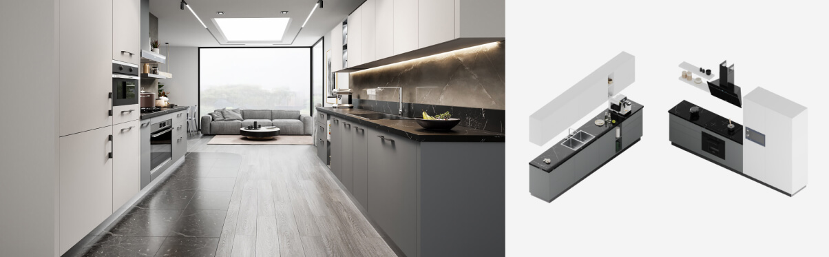 Double Galley Kitchen Collections