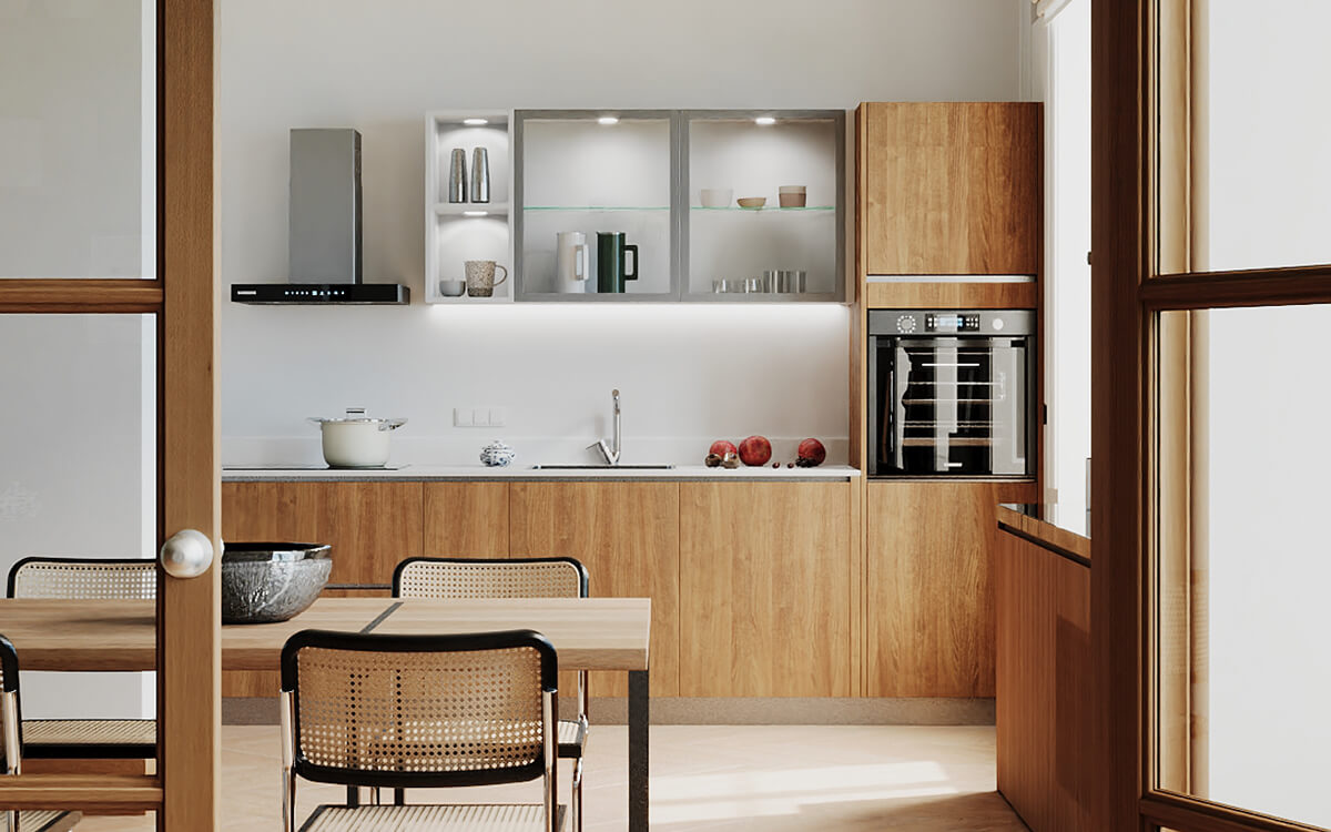 Natural Wooden Pantry Kitchen | Kitchenspace