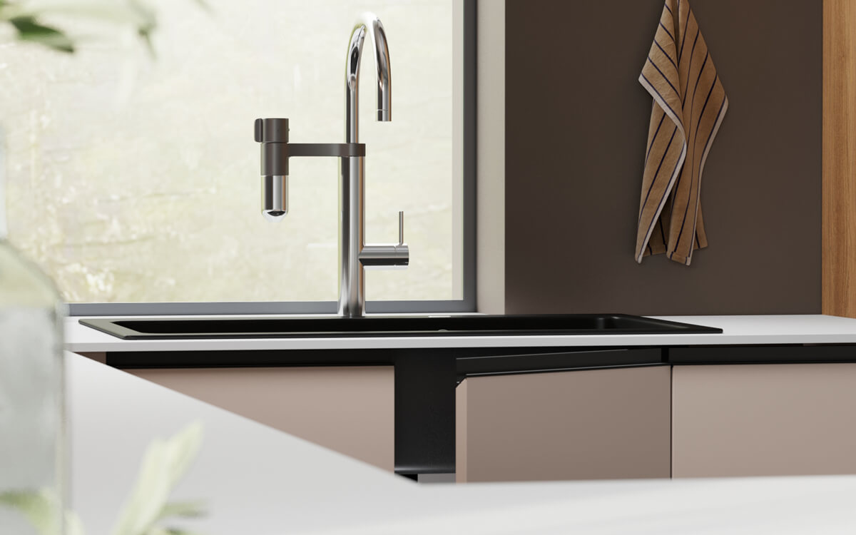 Natural Brown Stylish Modular Kitchen Design | Kitchenspace